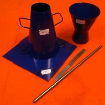 SLUMP TEST SET (CONE, ROD, FUNNEL, BASE & RULE) - Capco - Castle Broom ...